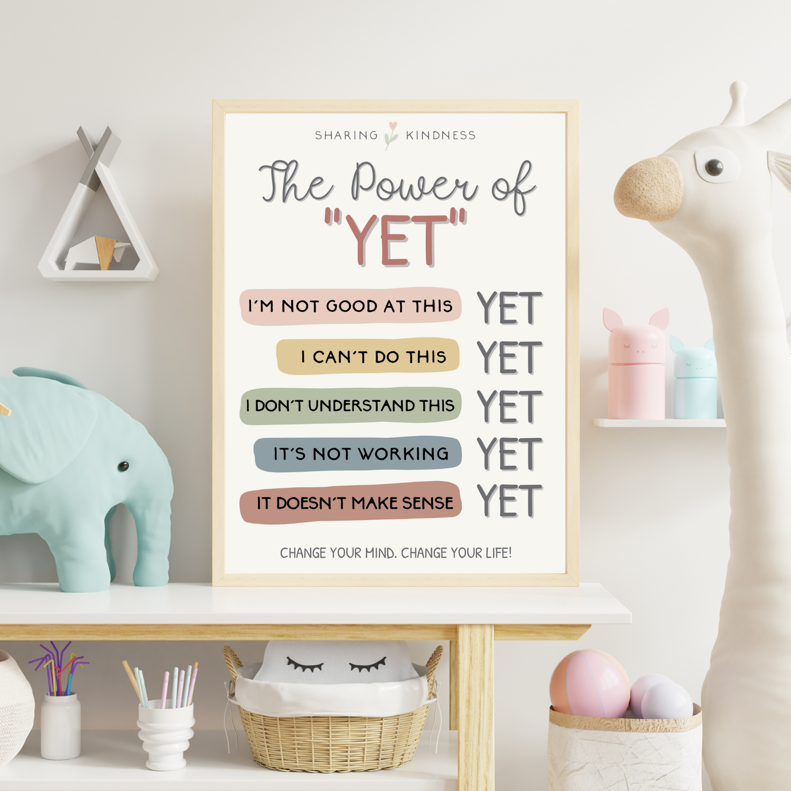 [PRINTABLE] "Power of YET" Poster – Sharing Kindness